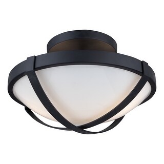 Cara Collection 2-Light Flush Mount, Black - Bed Bath & Beyond - 37623933