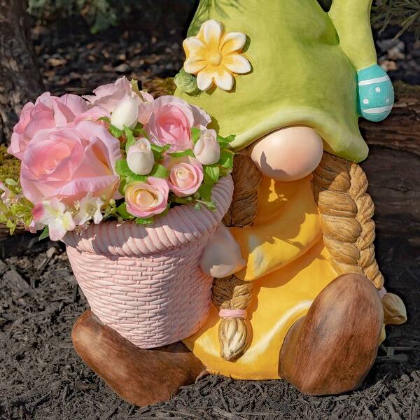 Set of 2 Assorted Spring Garden Gnomes with Planters - Bed Bath ...