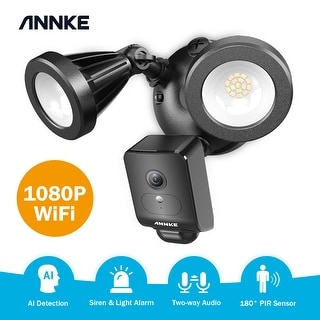 ANNKE 1080P Floodlight Wireless Security Camera, PIR Motion Sensor ...