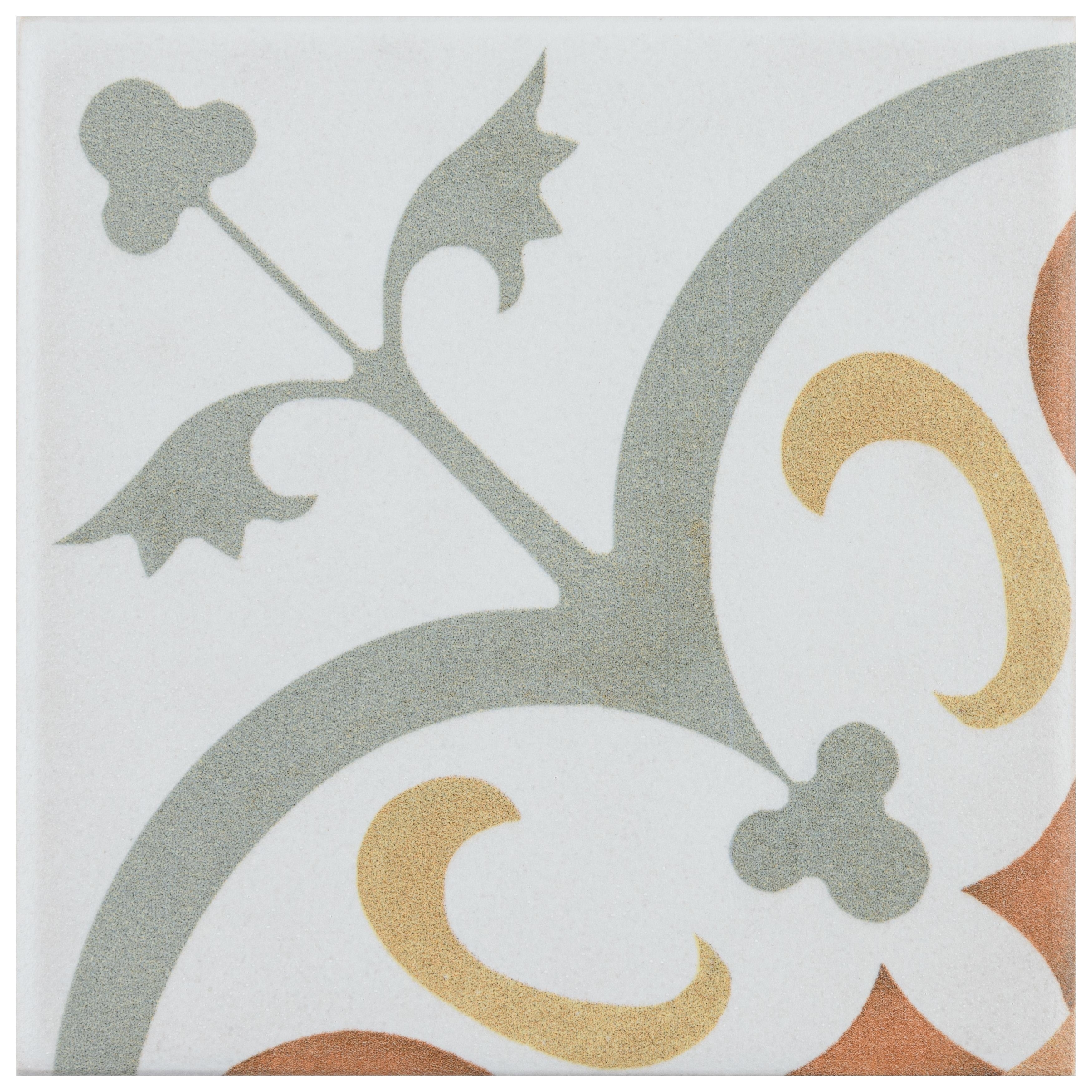 Merola Tile Twist Square Orange Sunset 11-3/4" x 11-3/4" Ceramic Wall ...