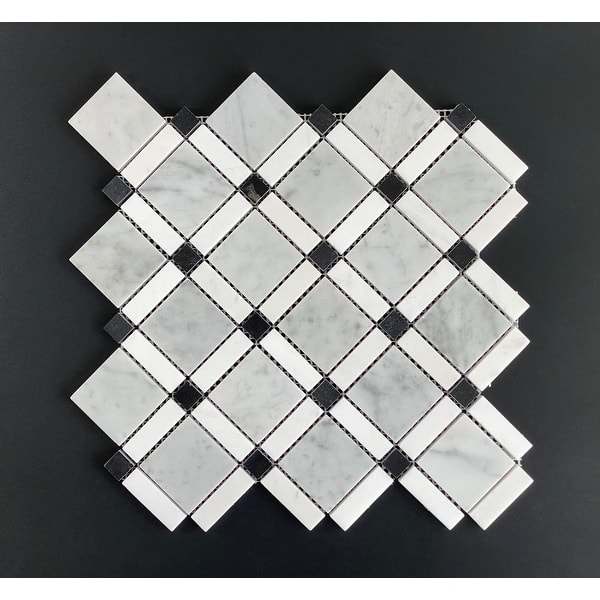 Marble Pinwheel Wall and Floor Mosaic Tiles - Case (10 Sheets) - Bed ...