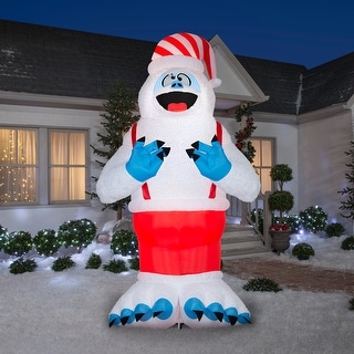 Gemmy Giant Christmas Inflatable Plush Bumble in Santa Hat and ...