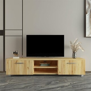 Living room TV benches Oak modern tv stand - Bed Bath & Beyond - 35734065