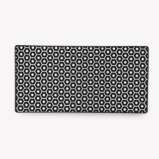31.5" x 15.75" Large Black Geometric Desk Mat - N/A - Bed Bath & Beyond ...