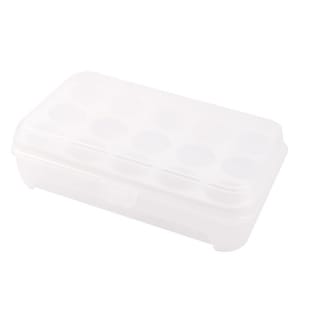Refrigerator Plastic Rectangle Shaped 15 Slots Eggs Storage Box Case ...