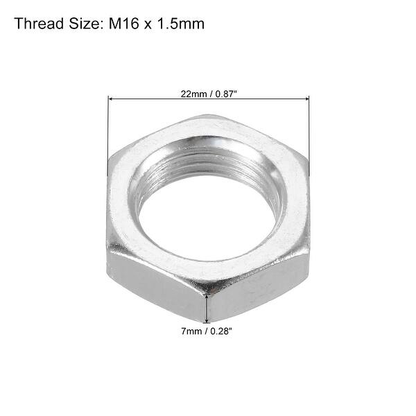 10pcs M16x1.5 Steel Hex Nuts Hardware Nuts Screw Bolt Fasteners 7mm ...