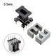 5 Sets EE10 4+4pin Transformer Bobbin PC40 10 Ferrite Halves+5 Bobbin - Black, Gray - Bed Bath ...
