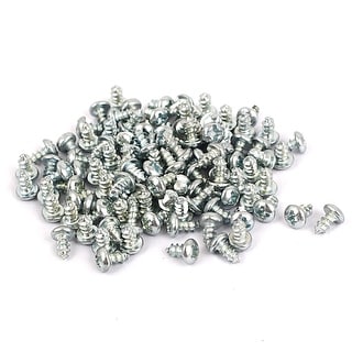 Zinc Plated Phillips Round Head Self Tapping Screws Fastener 100pcs ...