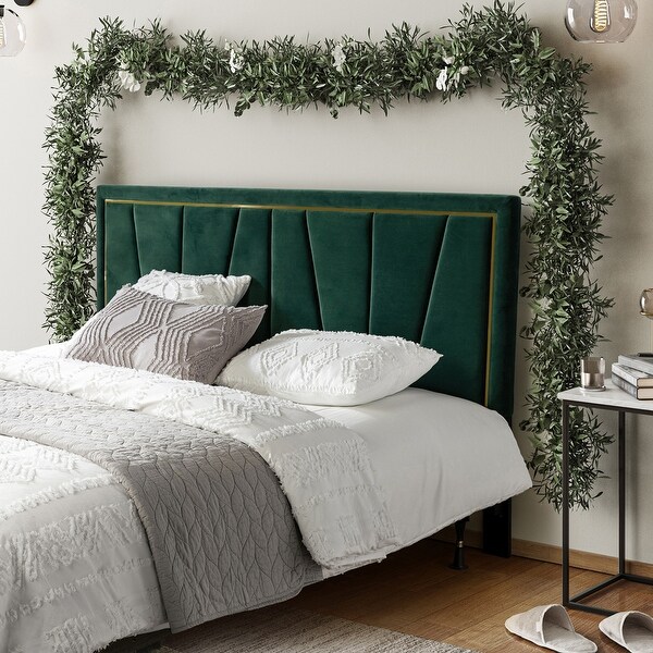 Wall mounted velvet headboard store