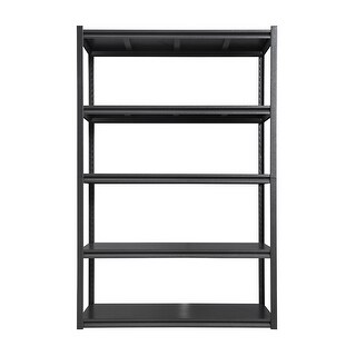 72'' 5-Tier Black Metal Shelves Pantry Organizer Storage - Bed Bath ...