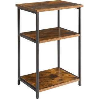 3-Tier End Table with Storage Shelf, Rustic Brown - Bed Bath & Beyond ...