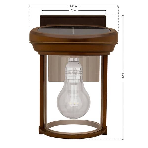 Solar Coach Outdoor Wall Sconce Lantern - Bed Bath & Beyond - 27102236