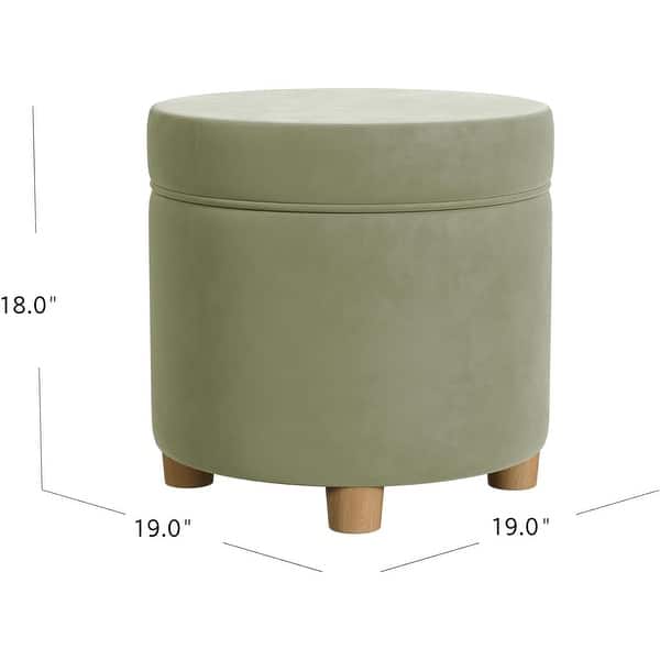 Round Storage Ottoman - Bed Bath & Beyond - 39041471