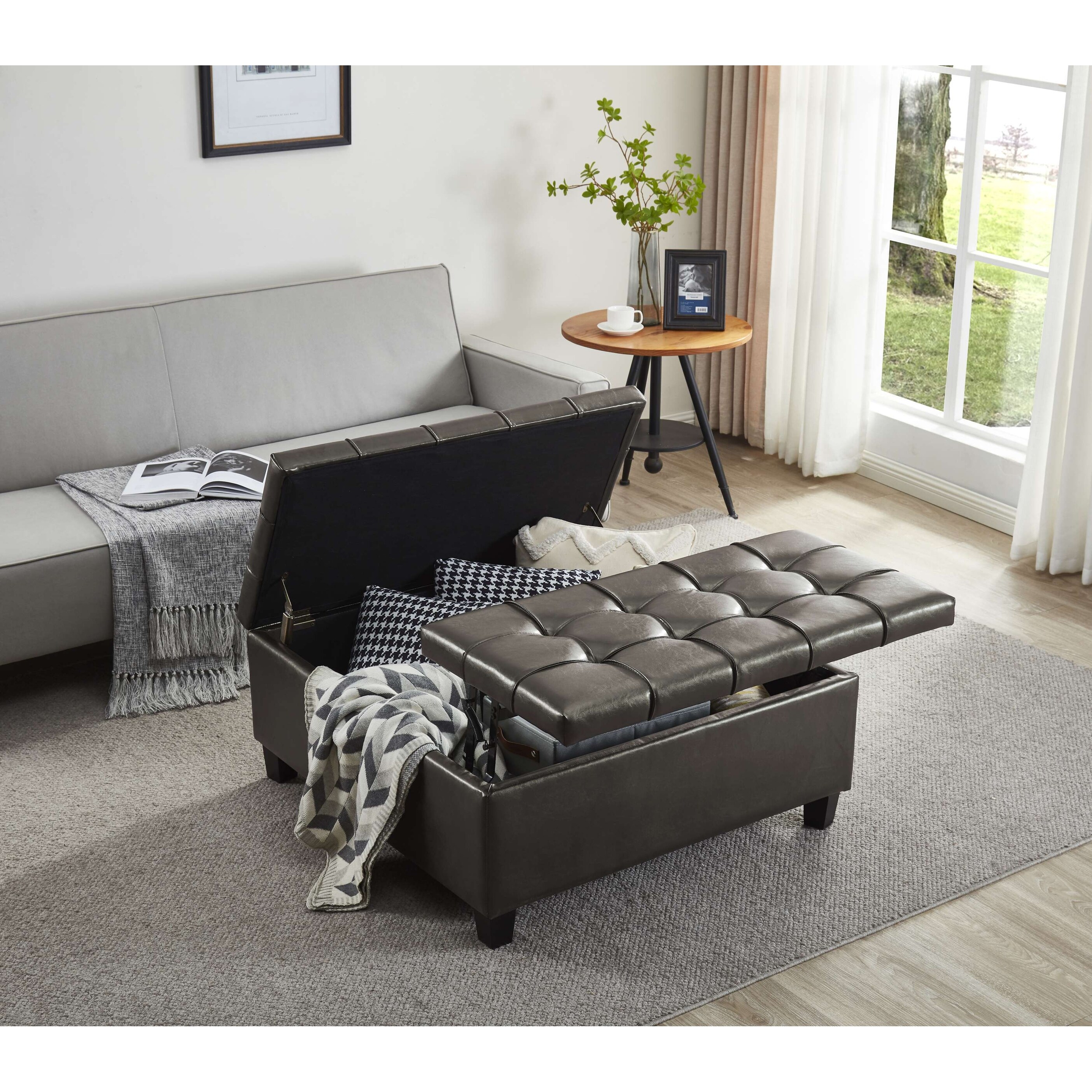 Large square ottoman coffee table store