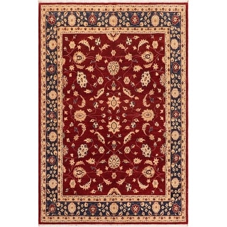 Classic Ziegler Vivien Red Blue Hand-knotted Wool Rug - 8 ft. 0 in. x ...
