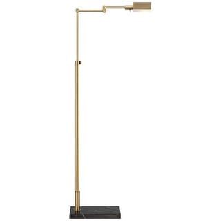 Swing Arm Tent Pharmacy Task Floor Lamp with Marble Base - 19" x 50 ...