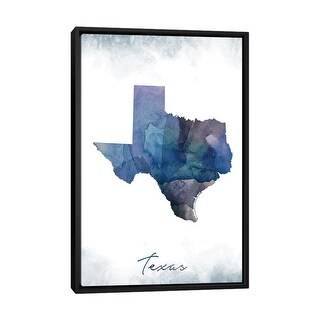 iCanvas "Texas State Bluish" by WallDecorAddict Framed Canvas Print ...