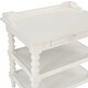 Antique White Nightstand with Spool Turned Legs and Pull-Out Tray for ...