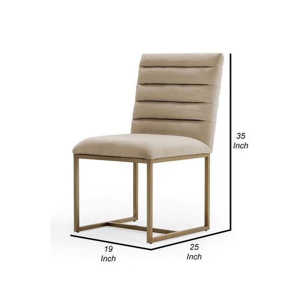 19 Inch Modern Dining Chair, Fabric, Channel Back, Set of 2 - 25L x 19W ...