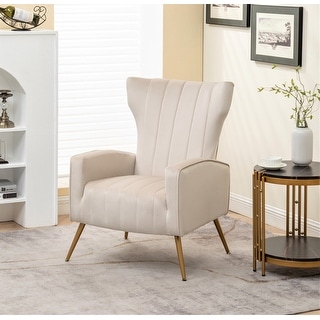 Kaleigh 27.6"W Velvet Square Arm Sofa Chair - Bed Bath & Beyond - 37498089