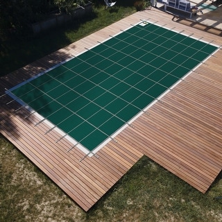 VEVOR Inground Pool Safety Cover Rectangular Winter Pool Cover Triple ...