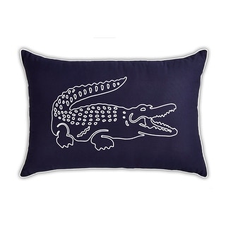 Lacoste Embroidered Big Croc Cotton Decorative Pillow - Bed Bath ...
