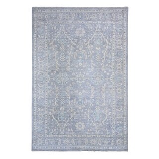 Shahbanu Rugs Lavender Gray Dense Weave Vegetable Dyes 100% Wool Finer ...