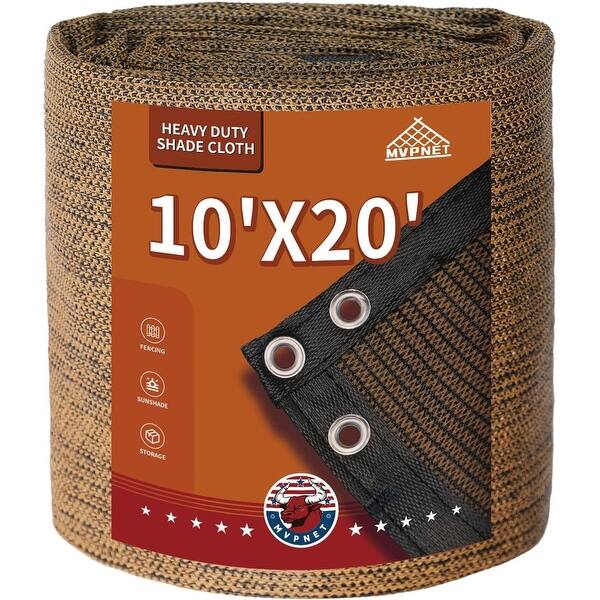 10x20 FT 90% UV Block Shade Cloth with Grommets, Heavy-Duty HDPE Mesh ...