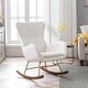 Sherpa Rocking Accent Chair Upholstered Nursery Glider Rocker, Nursing ...