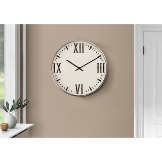 Clocks, 20" Round, Wall Clock, Black, White, Modern - Bed Bath & Beyond ...