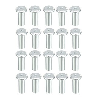 M6x22mm Rivet Hex Socket Head Screw Post Nickel Plated 20pcs - Silver ...