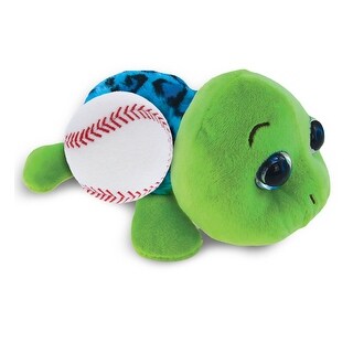 DolliBu Big-Eye Blue Shell Sea Turtle Stuffed Animal w/ Baseball Plush ...