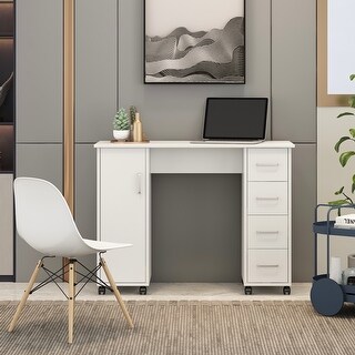 Home Office Computer Desk Table with Drawers White 41.73L *17.72W *31 ...
