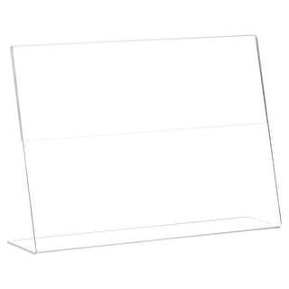 Acrylic Sign Holder 12 Pack, 8.5x11 Inches L Shaped Horizontal - Clear ...