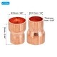 Copper Reducers, 99.9% Pure Copper Reducing Coupling Pressure Fitting Pipe Tube Connector ...