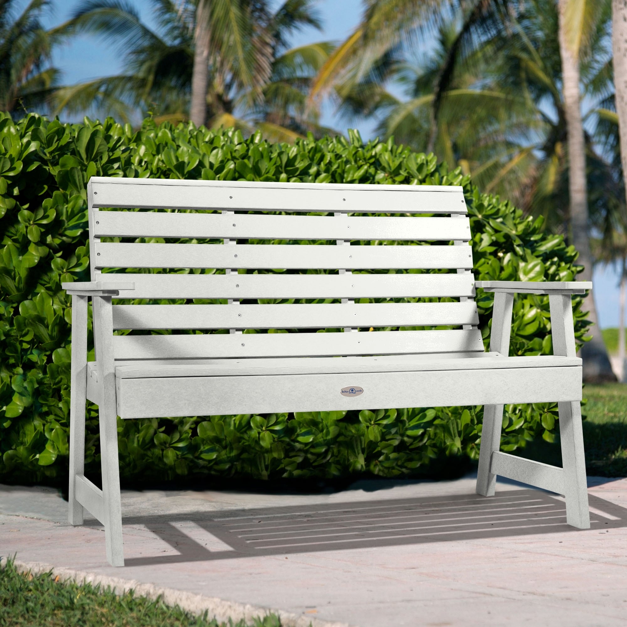 BAHIA VERDE OUTDOORS Riverside 4 Foot Garden Bench N A Palm Green