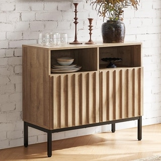 Storage Cabinet, Buffet Sideboard, Console Credenza, Fluted Panel Doors ...