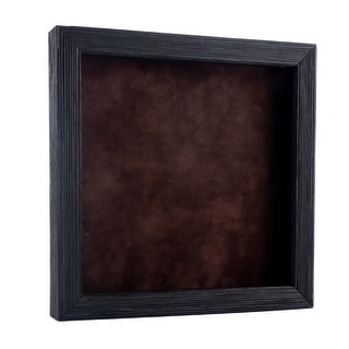 12x12 Shadow Box Frame Barnwood Black Wood | 1" Usable Display Depth ...