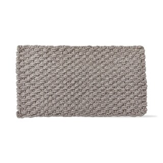 1'6"x2'6" Handwoven Doormat Light Grey Solid Rectangle Indoor and ...