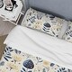 Designart "Blue And White Ferns Minimalism Boho Pattern I" cottage bed ...