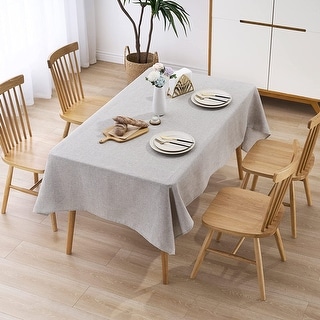 STP Goods Imitation linen tablecloth in Light Grey - Bed Bath & Beyond ...