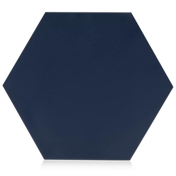 Industry Tile 9x10 Hexagon Navy Blue Porcelain Floor /Wall Tile (8.03 ...