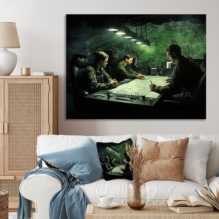 Designart "Military Mission Command I" Army Canvas Art Print - Bed Bath ...