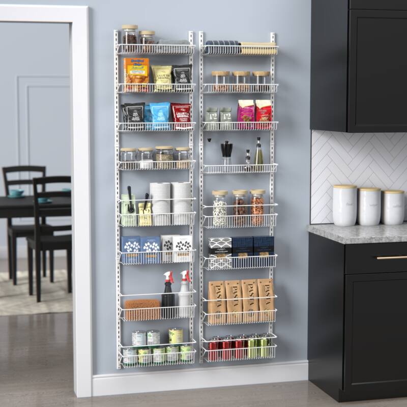 ClosetMaid White Wire Wall or Door Mount Storage Rack - Bed Bath ...