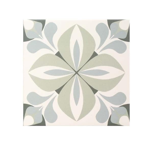 Summertime 8x8 Matte Porcelain Encaustic Tile - Floor & Wall - Bed Bath ...