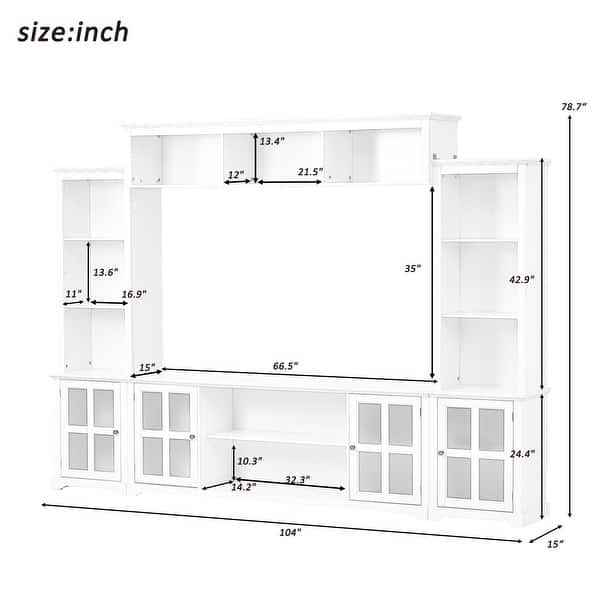 Entertainment Wall Unit with Bridge for TVs up to 70" - Bed Bath ...