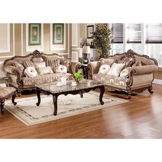 Best Master Furniture Isadora 2 Piece Victorian Traditional Chenille ...