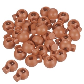 Cord Locks, 100 Pack Ball Spring Toggle Stopper, Brown - Bed Bath ...