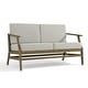 Teak Wood Patio Outdoor Loveseat Sofa and Coffee Table Set - Bed Bath ...