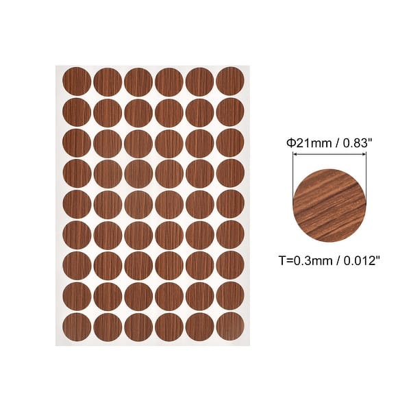21mm Dia PVC Self Adhesive Screw Hole Cover Stickers 6 Sheet/324pcs ...